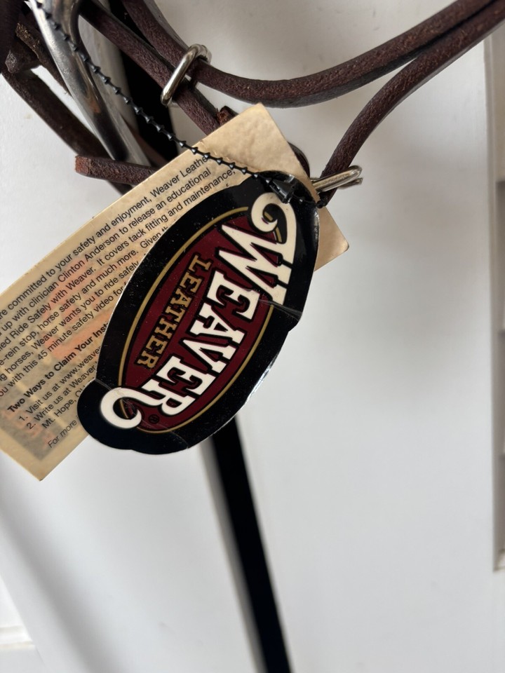 Fancy Two Ear Silver Western Horse Bridle W/ New Weaver Curb Strap ...