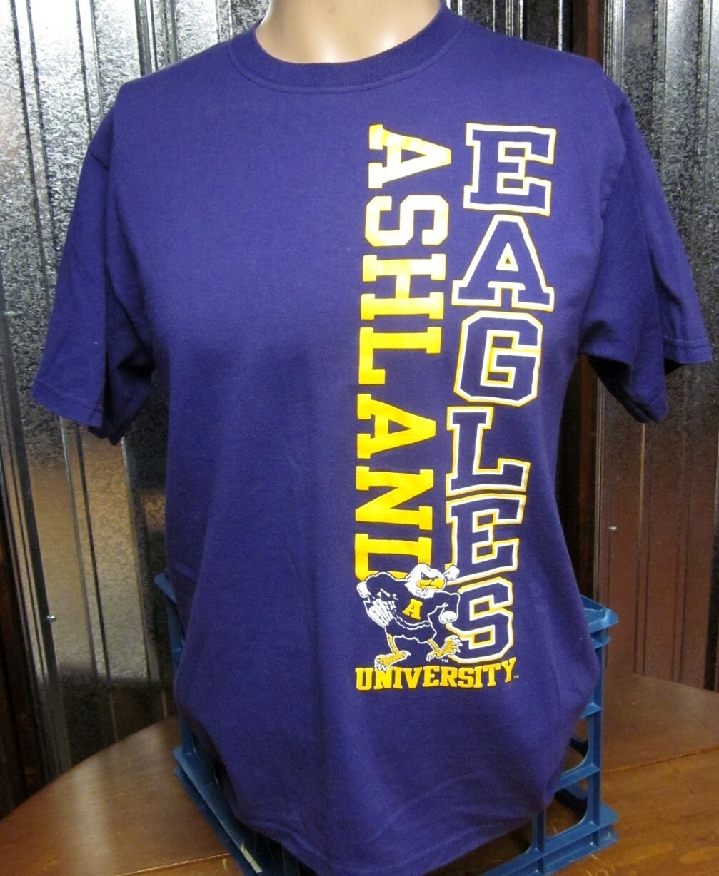 ASHLAND UNIVERSITY med T shirt Eagles AU Tuffy the Eagle mascot Ohio ...