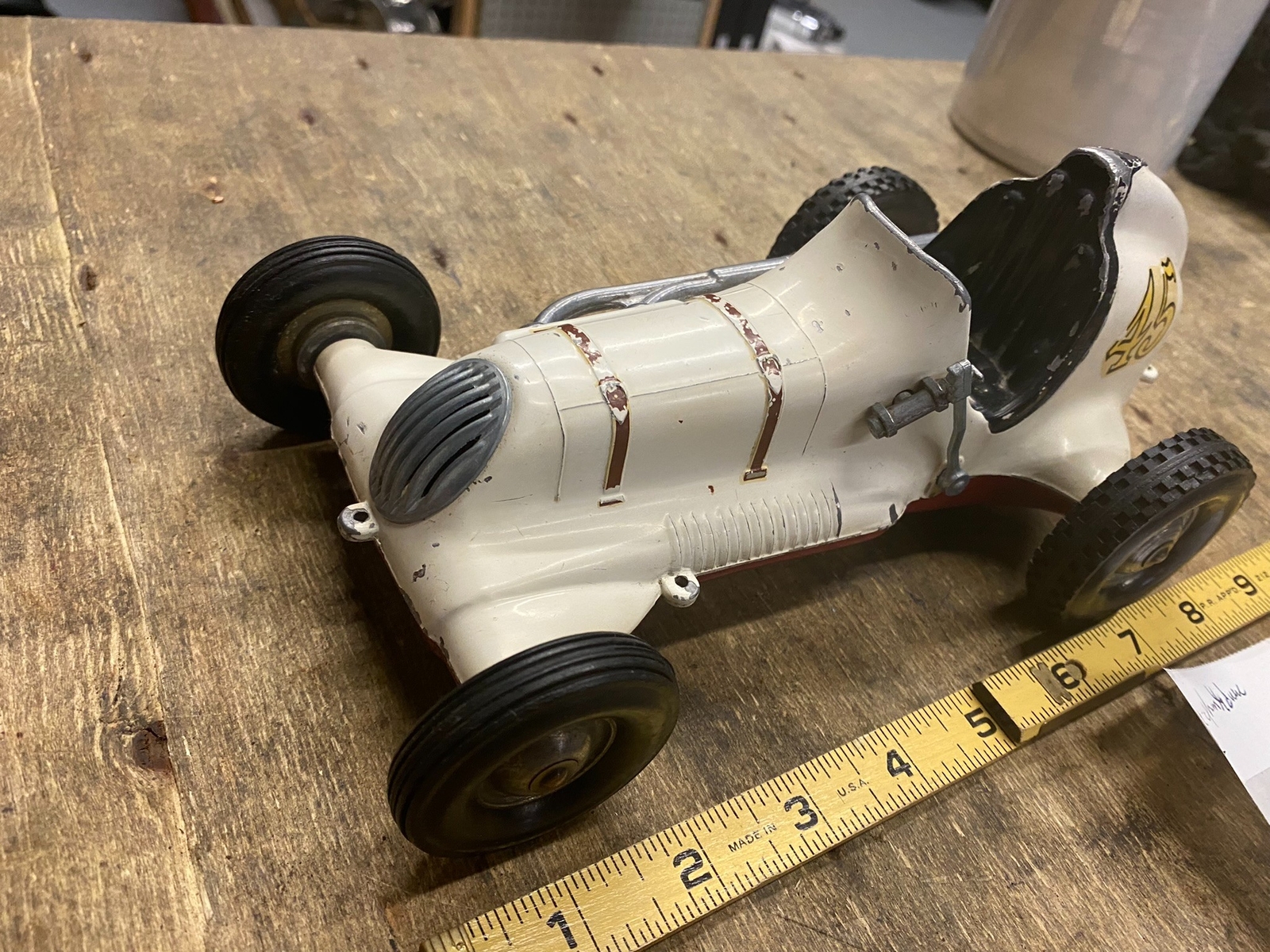 Vtg 1950'S ROY COX TOY RACE CAR Alumin Tether Thimble drome Unrestored ...