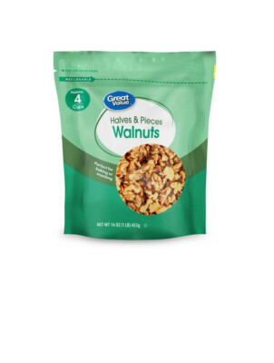 Great Value Walnuts Halves & Pieces, 16 oz | eBay