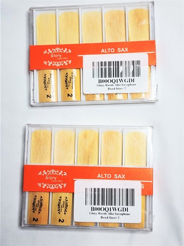 Glory Reeds Alto Saxophone Reed Size #2, Two Boxes of 10-Eb alto sax ...