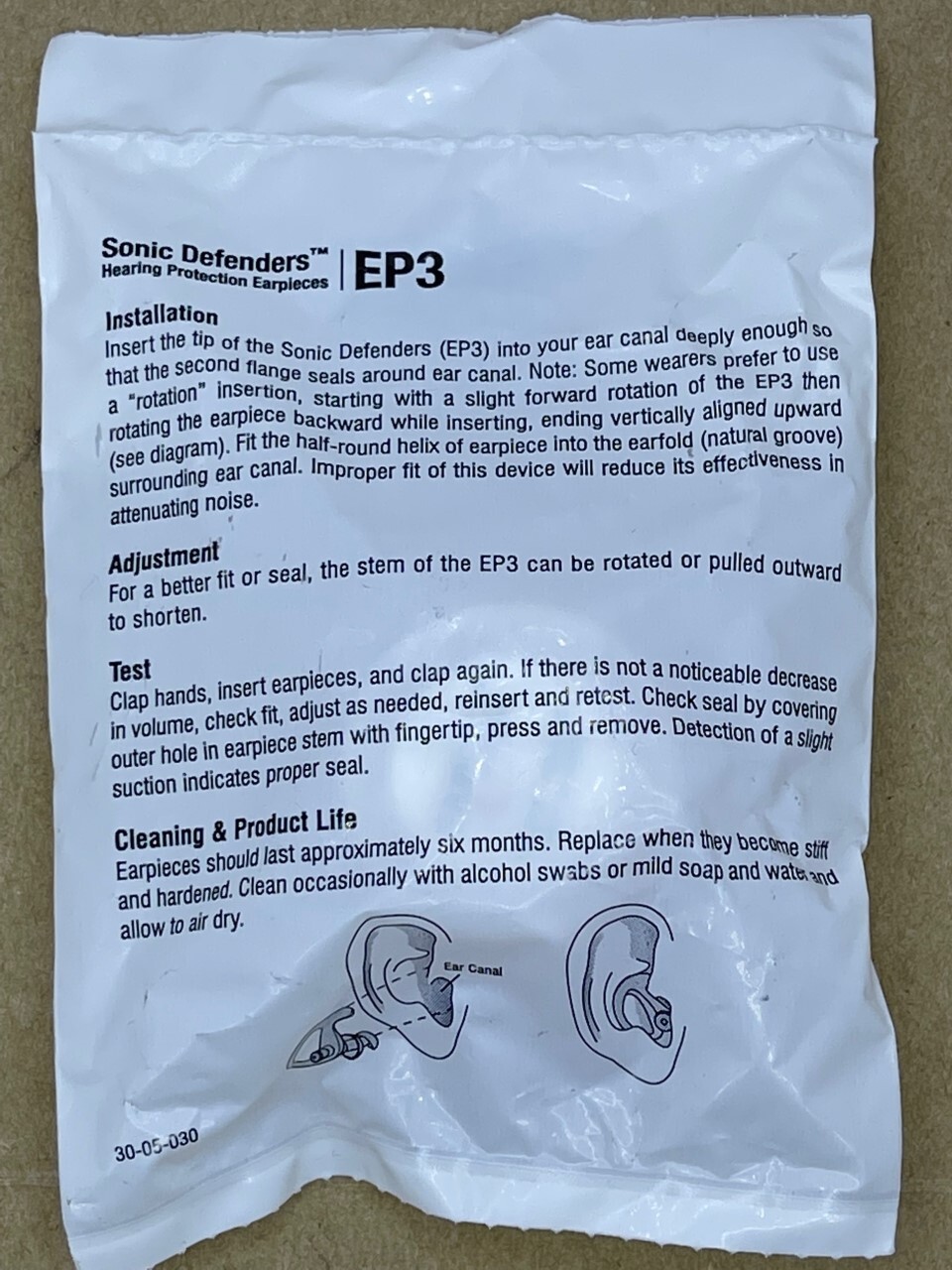NEW SUREFIRE EARPRO SONIC DEFENDERS HEARING PROTECTION EARPIECES EP3 ...
