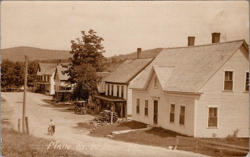 Main Street, WEST PERU, Maine Real Photo Postcard | eBay