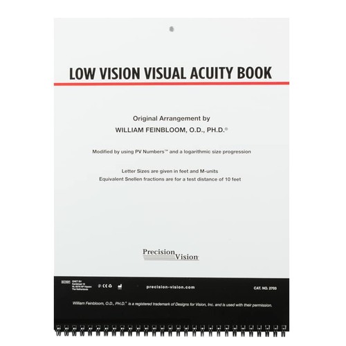 Low Vision Visual Acuity Book Utilizing PV Number, Testing at 3 Meters ...