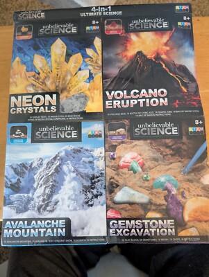 Science Squad Science Set Ultimate 4-in-1 Volcano Crystal STEM new ...