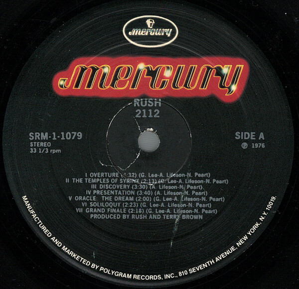 Rush - 2112 0 LP, Album, RE Mercury SRM-1-1079 Very Good Plus (VG+) | eBay