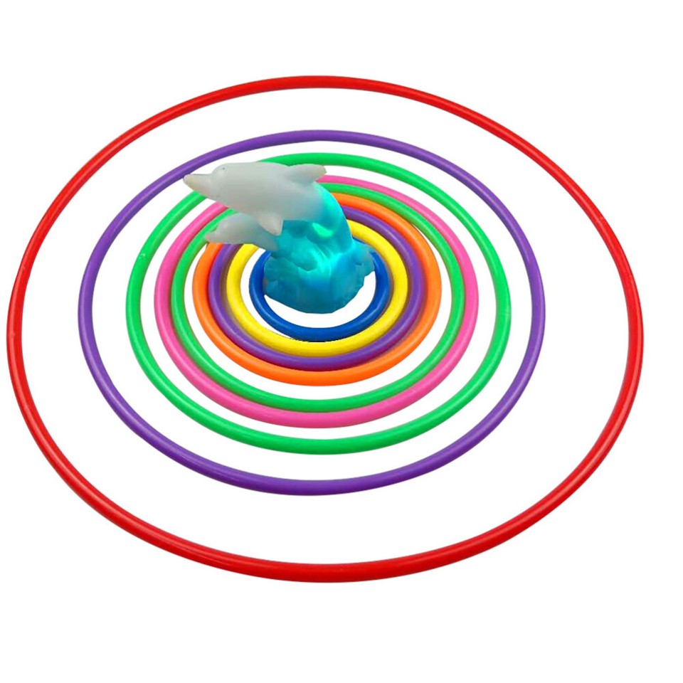 15 Pcs Backyard Outdoor Games Throwing Rings Kids Plastic Throwing Toys ...