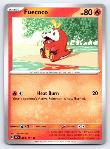 Fuecoco 029/191 Common Surging Sparks Pokemon Card - NM | eBay