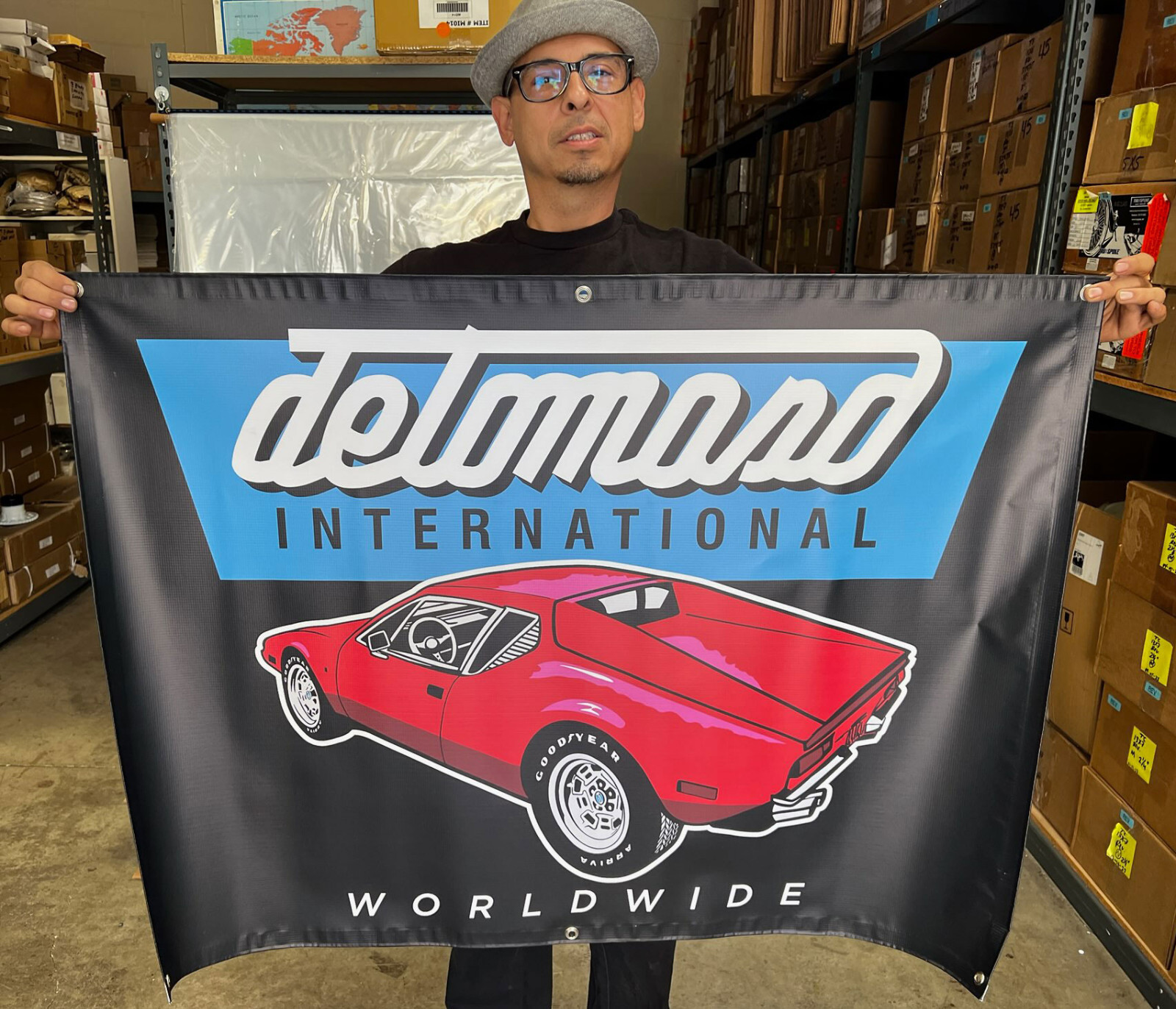 deTomaso International Pantera Banner | 4x3 ft | Red | United States ...