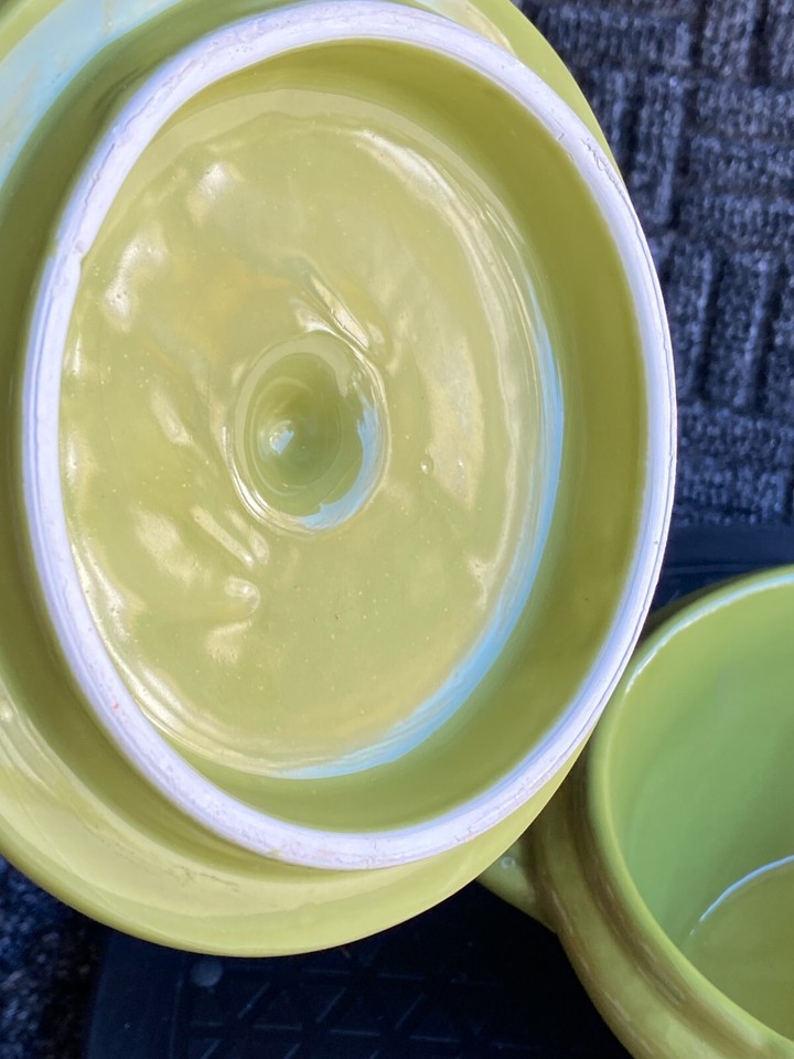 IL Nodo Ceramiche MADE Italy~AVOCADO MINI Green Casserole LIDED Dish ...