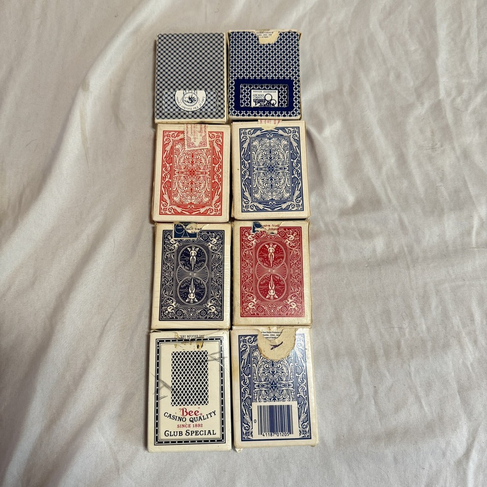 Playing Card Decks Lot of 8 Decks for Crafts Or Collecting Silver Smith ...