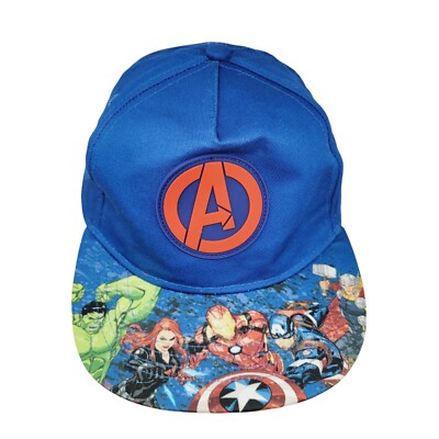 Kids Marvel Adventures Snapback Hat Blue One Size Thor Hulk Captain ...