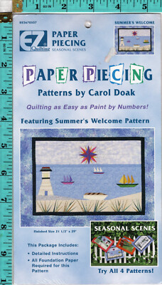 "Summer's Welcome" EZ Quilting Paper Piecing Patterns Carol Doak ...