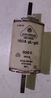 JEAN MULLER 160A GL-GG FUSE DIN 43620 500V 120KA **XLNT** | eBay