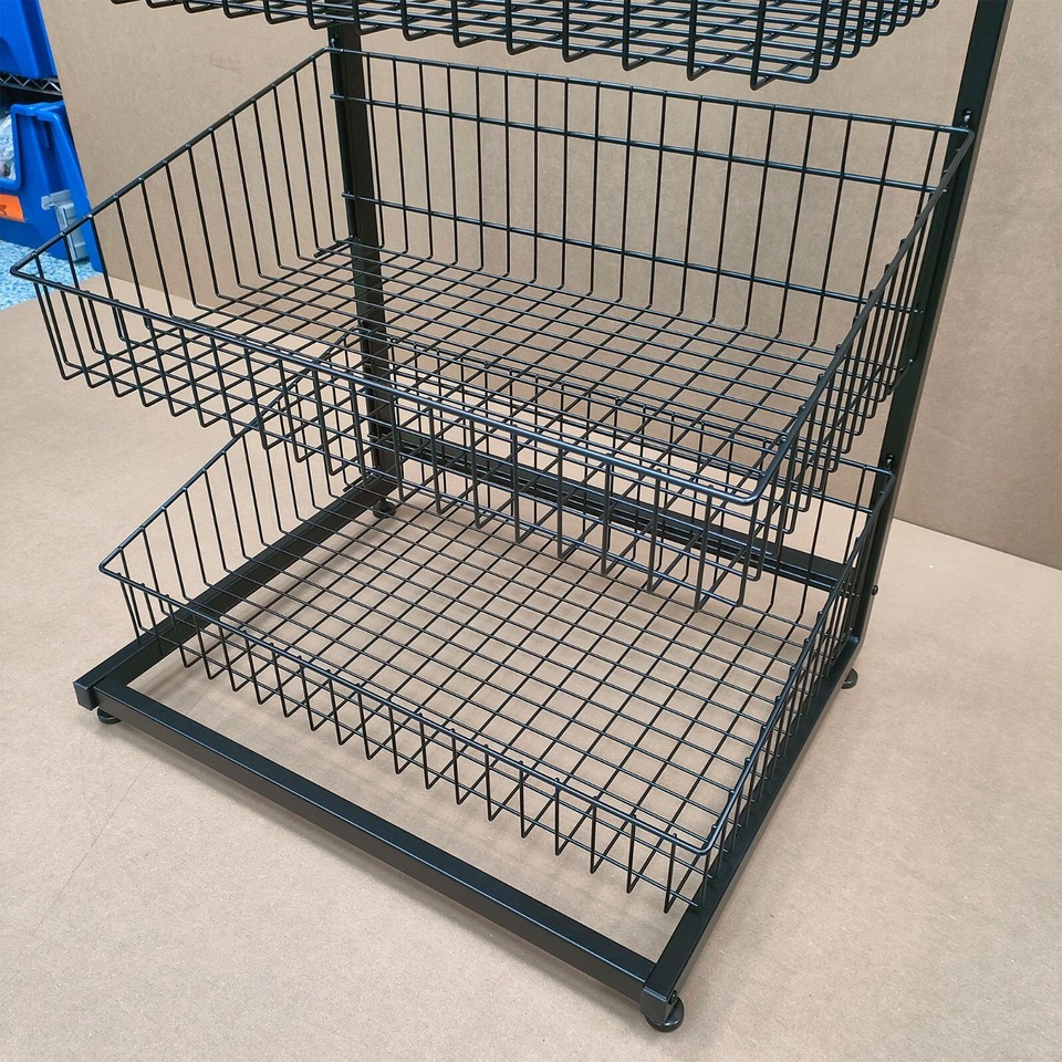 Retail Shop Supermarkets Stacking Shopping Baskets Metal Plastic Retail ...