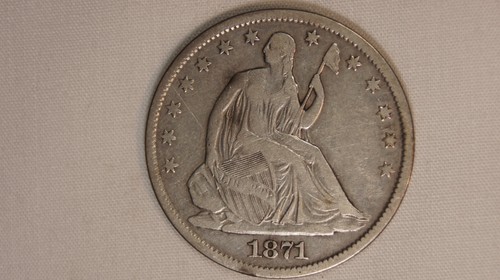 1871-S Seated Liberty Half Dollar Coin- Silver -50C | eBay