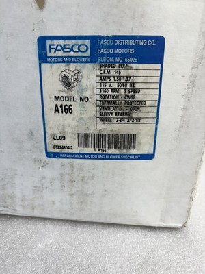 Fasco A166 Shaded Pole Motor | eBay