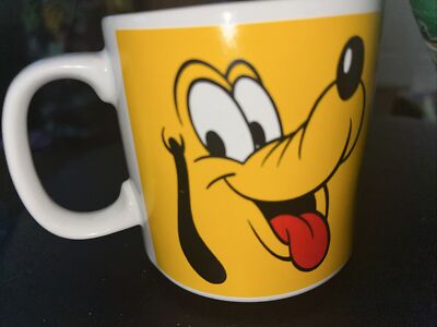 Vintage Walt Disney Company Applause Pluto 12oz Coffee Mug Korea | eBay