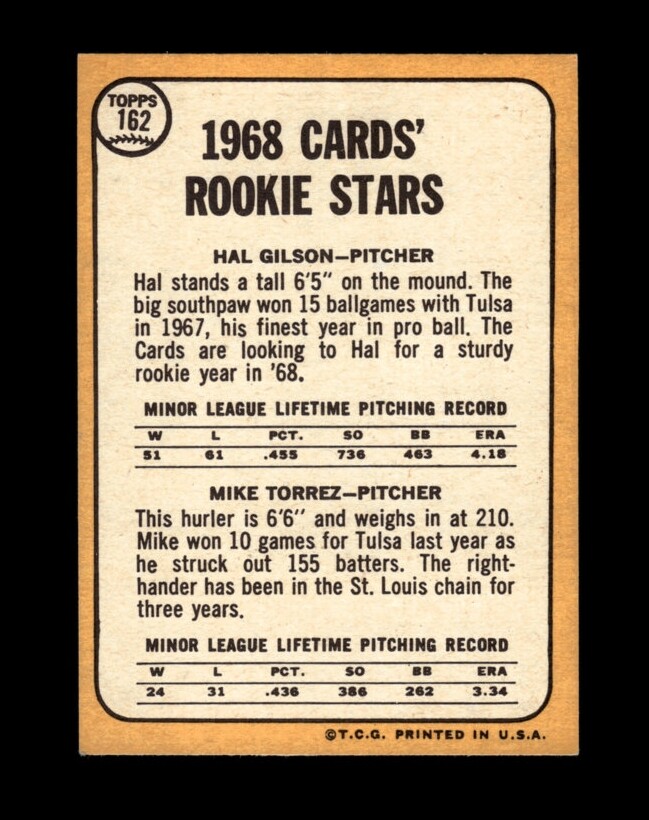 1968 Topps Set-Break #162 Hal Gilson EX-EXMINT *GMCARDS* | eBay