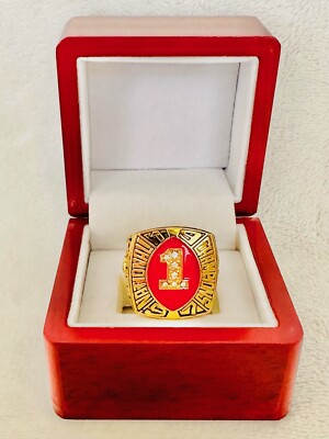 1997 Nebraska Cornhuskers 18k GP Brass Championship Ring W Box, US SHIP ...