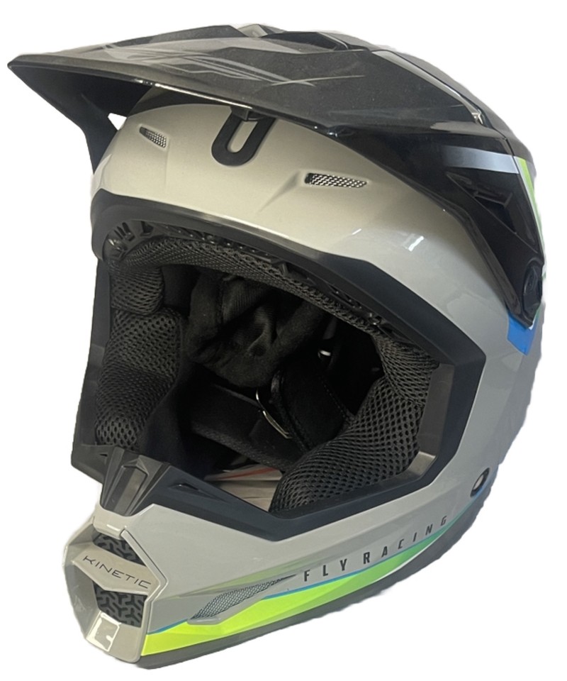 Fly Racing Grey/Black Kinetic Vision Helmet (Adult S) 73-8650S | eBay