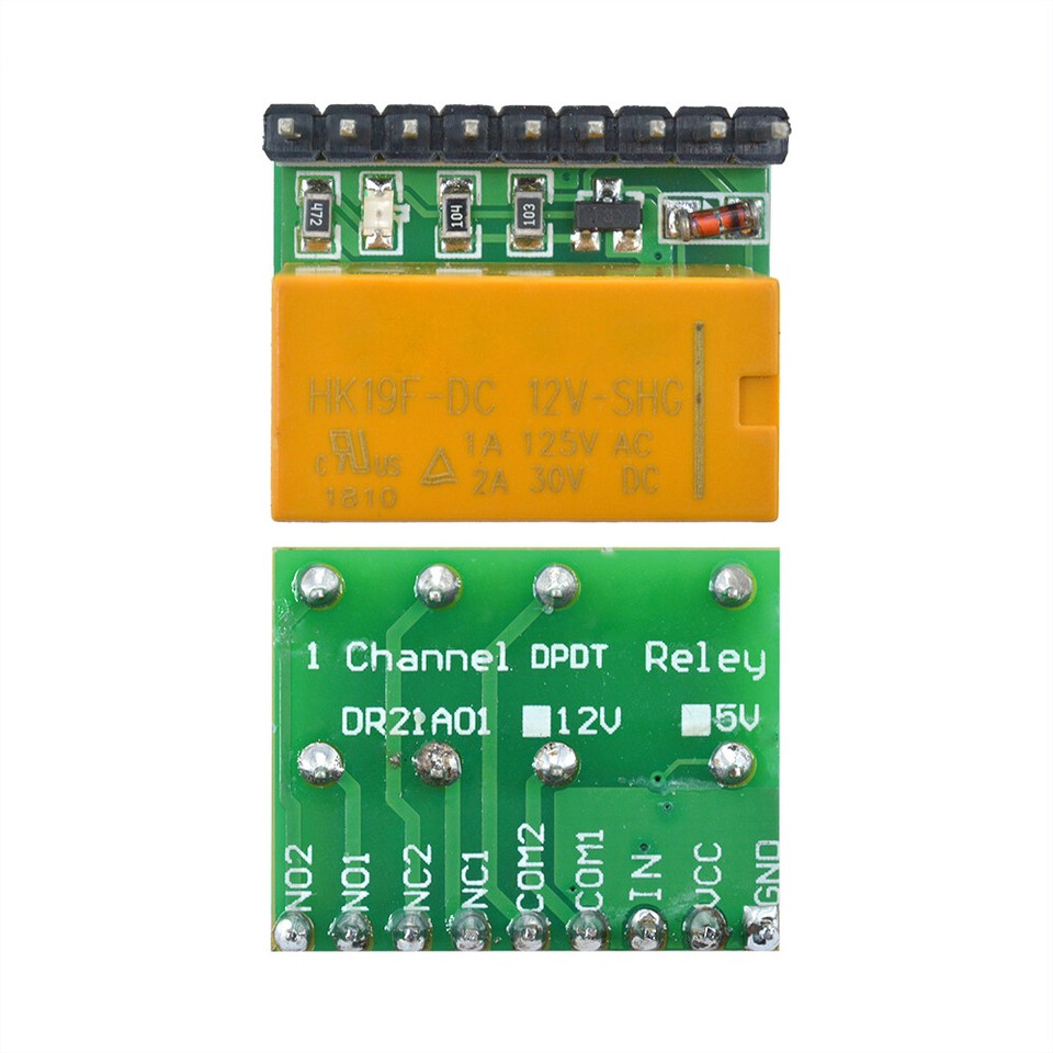 Mini DC 5V/12V DPDT Relay Module Polarity Reversal Switch Board | eBay