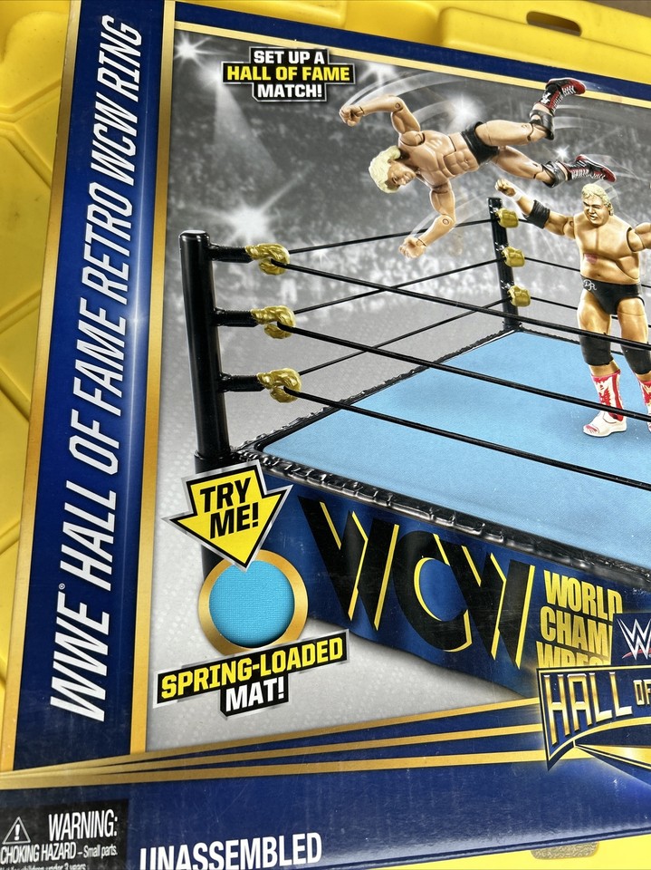 WWE Hall of Fame Retro WCW Ring Playset Includes Dusty Rhodes Figure ...