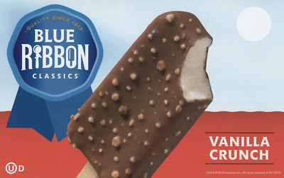 Blue Ribbon Vanilla Crunch Vanilla Bar Ice Cream Truck Sticker Decal 8 ...