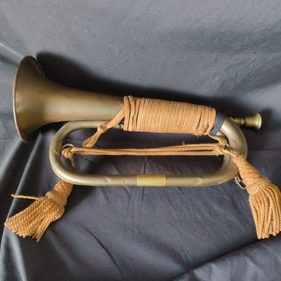 Original WW2 II Japanese Imperial Military Brass Bugle Trumpet Japan ...