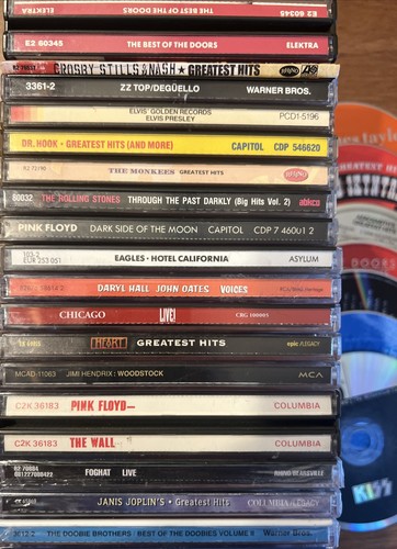 CDs Bulk Lot of 19 Music CDs COLLECTION 1970s Hard Rock Pop Alt Rock ...