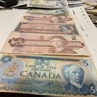 Canadian Paper Money X 6 Ones,Twos And A Five | eBay