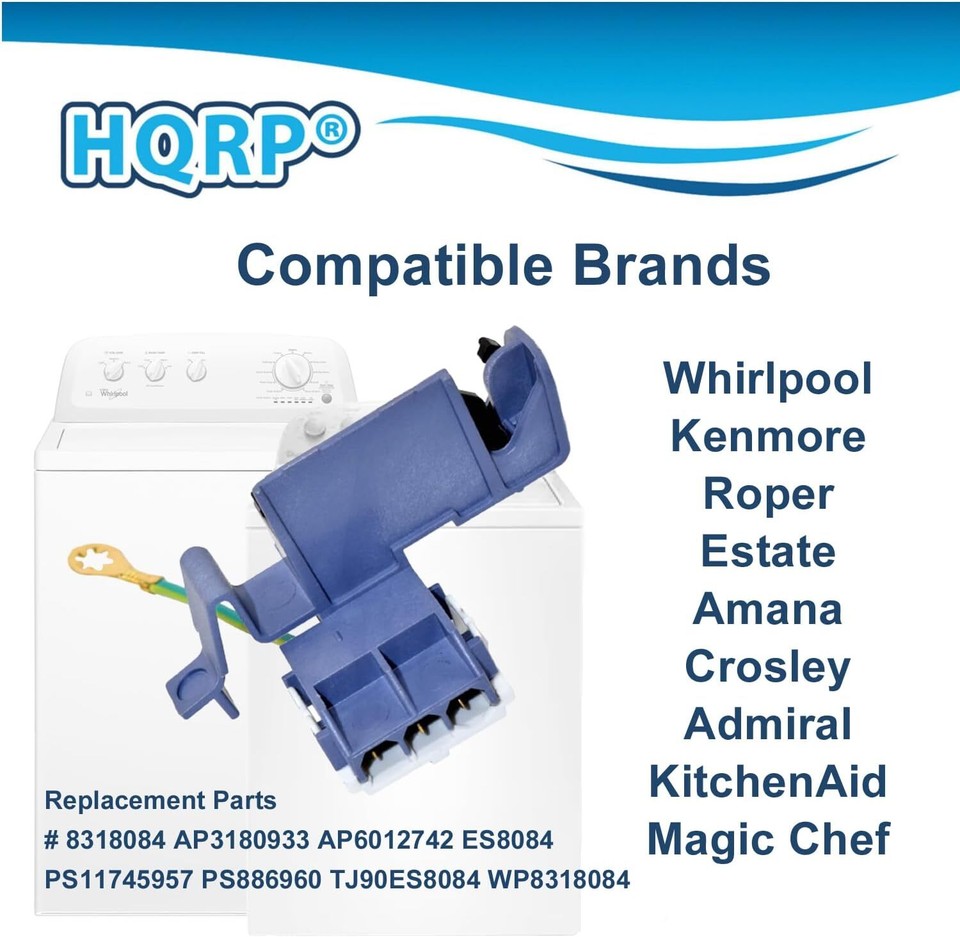 Washer Door Lid Switch with Harness for Amana NTW Series Washing ...