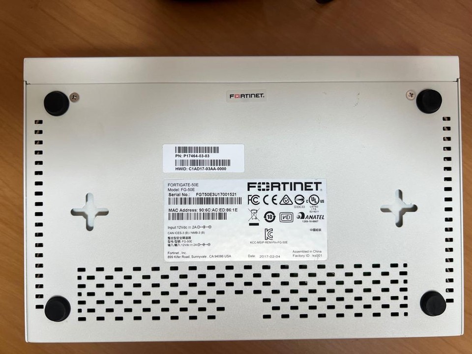Fortinet Fortigate-50E FG-50E Network Security Firewall Cable License ...