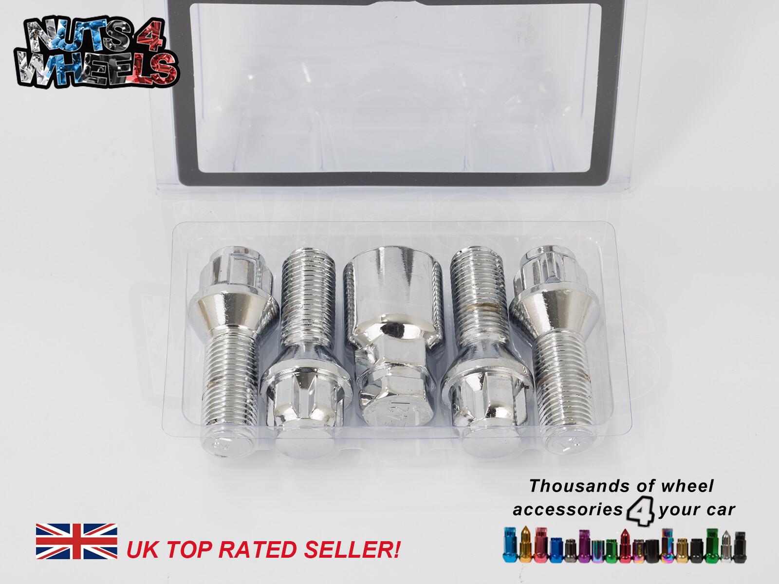 4 X LOCKING WHEEL BOLTS FITS VW CADDY MAXI 2007-2015 WITH AFTERMARKET ...