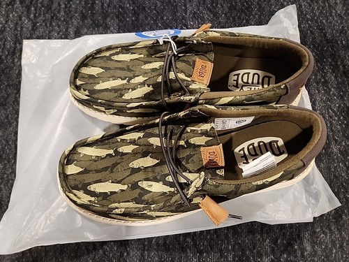 Mens Hey Dude M10 Wally Fish Camo Black | eBay