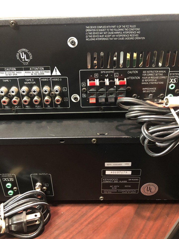 Kenwood KR-A4060 Stereo Receiver And DP-R3060 CD Player Tested Works ...