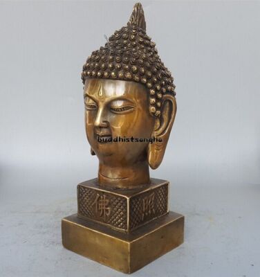 Brass Buddha Head Stamp Buddhism Illuminates Sculpture Statue Stamp ...