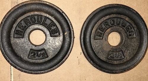 (2) HERCULES 2 1/2 LB. Standard Weight Plates - 5 LBS. Total | eBay