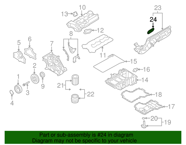 Genuine OEM Engine Intake Manifold Gasket for BMW 11617637306 for sale ...