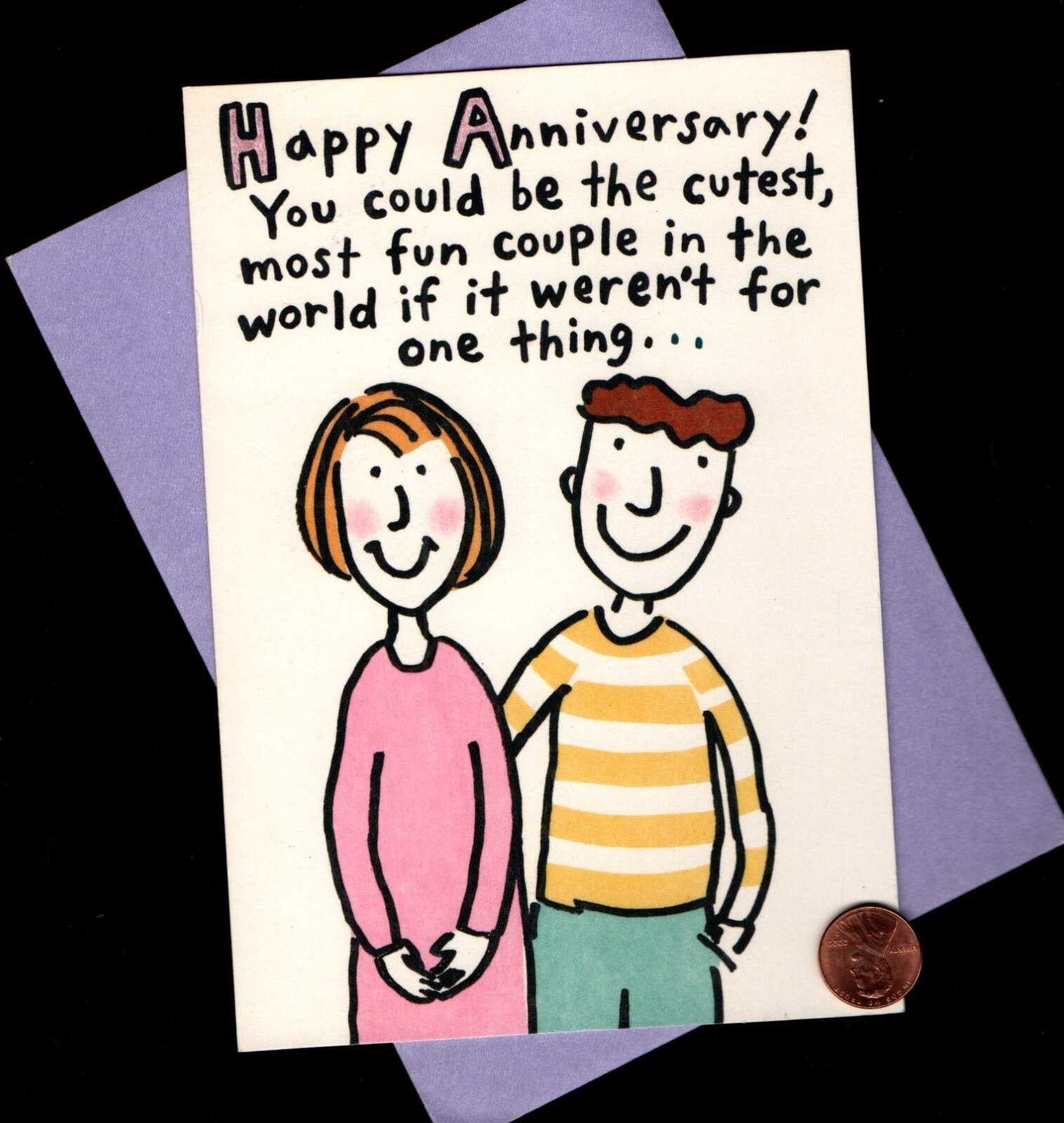 HTF Anniversary Cute Couple - HUMOROUS - Greeting Card - W/ TRACKING | eBay
