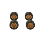 Hot Wheels Real Rubber Tires Custom Car Watanabe Yellow Color Rims 3 ...