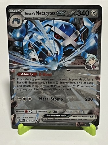 Pokemon Stevens Metagross ex 145/182 Destined Rivals Double Rare NM ...