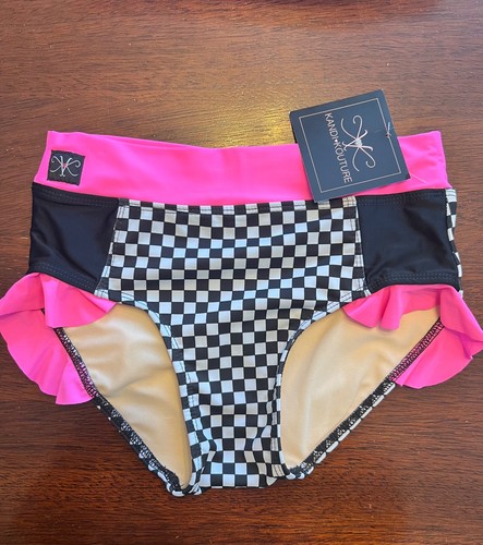Kandi Kouture READY, SET, DASH RUFFLE BRIEF - CHECKERED/NEON PINK/BLACK ...