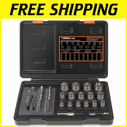 Comprehensive 39-Piece Broken Bolt Extractor Tool with Organized ...