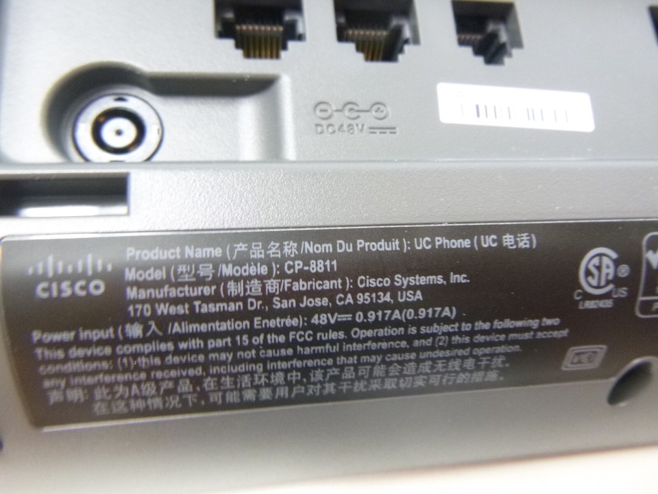 LOT OF4 Cisco 8811 IP Phone CP-8811 Telephones - No Handsets or Cords ...