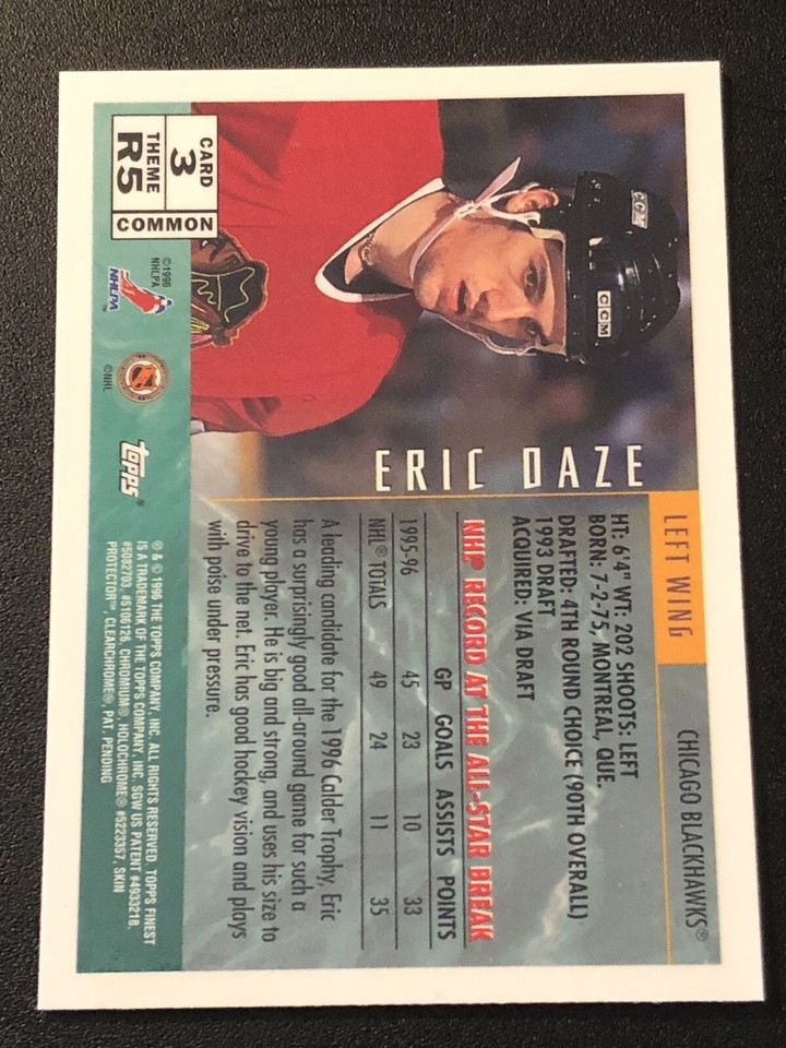 1995-96 Topps Finest Eric Daze #3 | eBay
