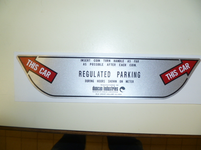 Duncan Parking Meter Decal / Sticker For The Duncan 70/76 Double | eBay