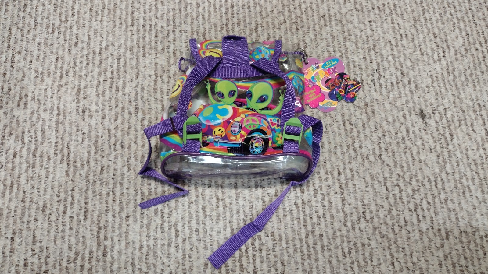 Vintage Lisa Frank Alien Mini Book Bag Rare Retro Zoomer Zorbit Puzzle ...