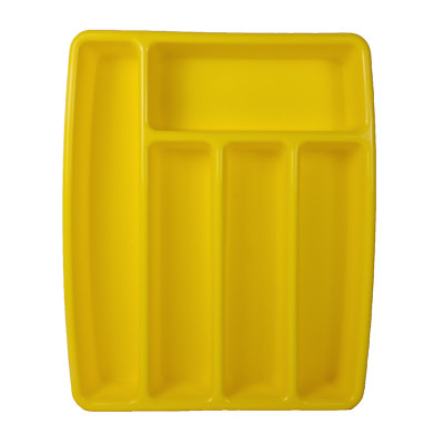 Vintage Utensil Drawer Tray Organizer Yellow Retro Caddy Frem Corp 601 ...