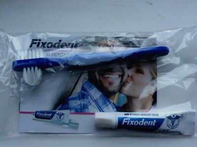 3 X Travel Size Fixodent Professional Denture Adhesive 10g + 3 Oral-B ...